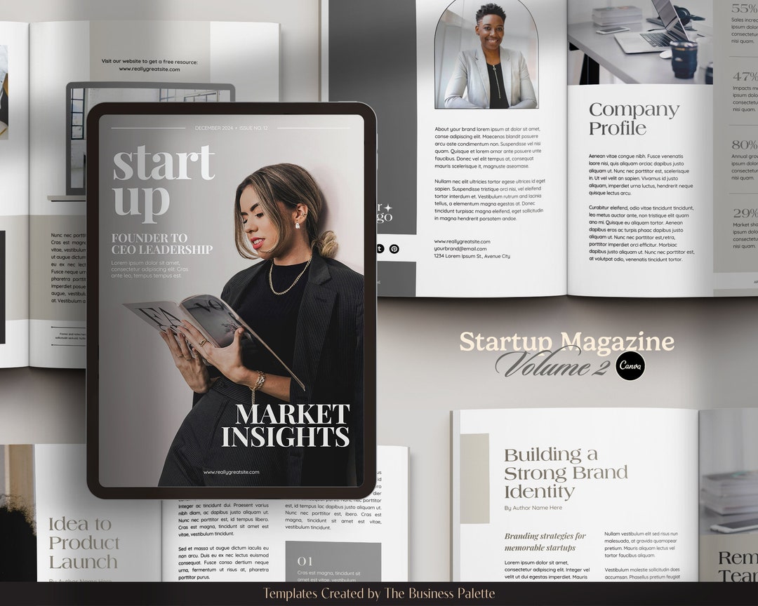 Startup Magazine Volume 2 | Customizable in Canva | 32 Pages Template ...