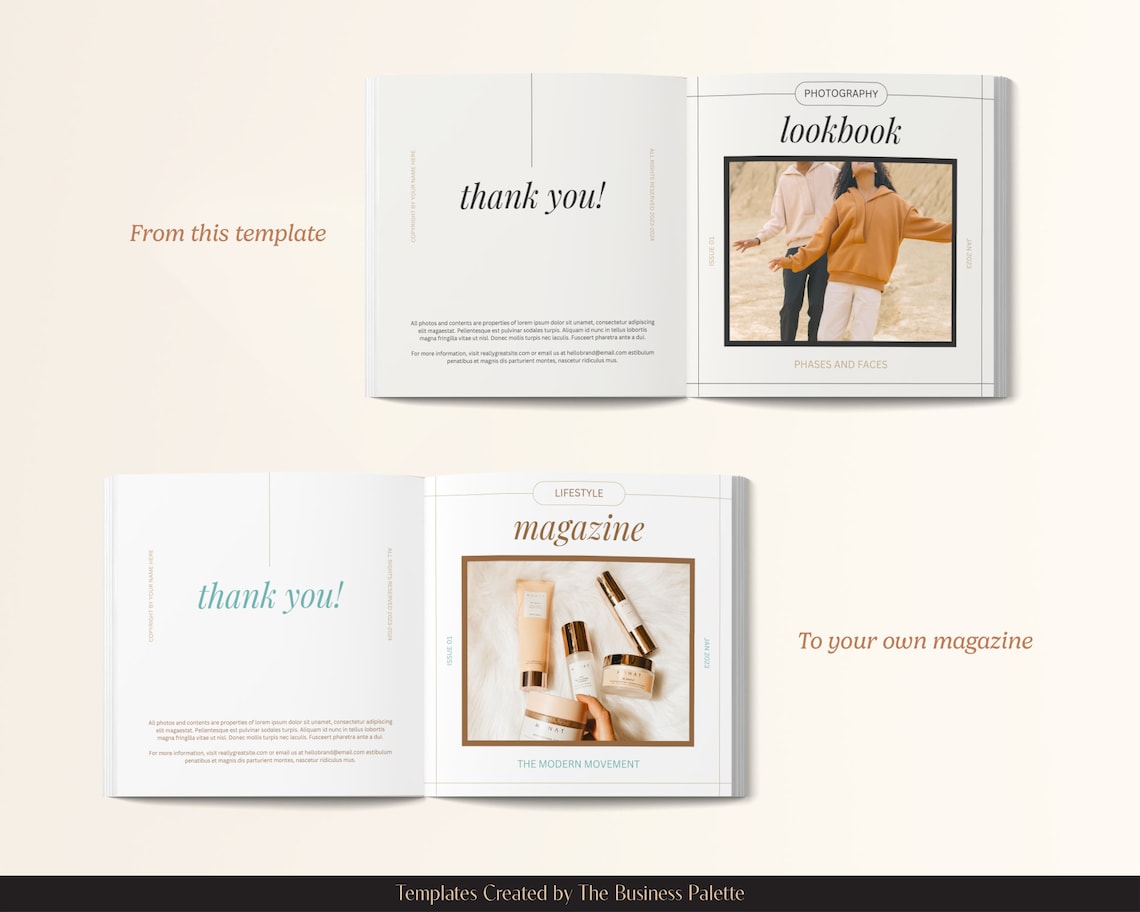 Fashion Lookbook Catalogue Square Multipurpose Magazine Customizable in ...