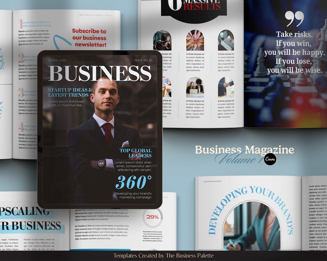 Business Magazine Volume 1 | Customizable in Canva | 24 Pages Template ...