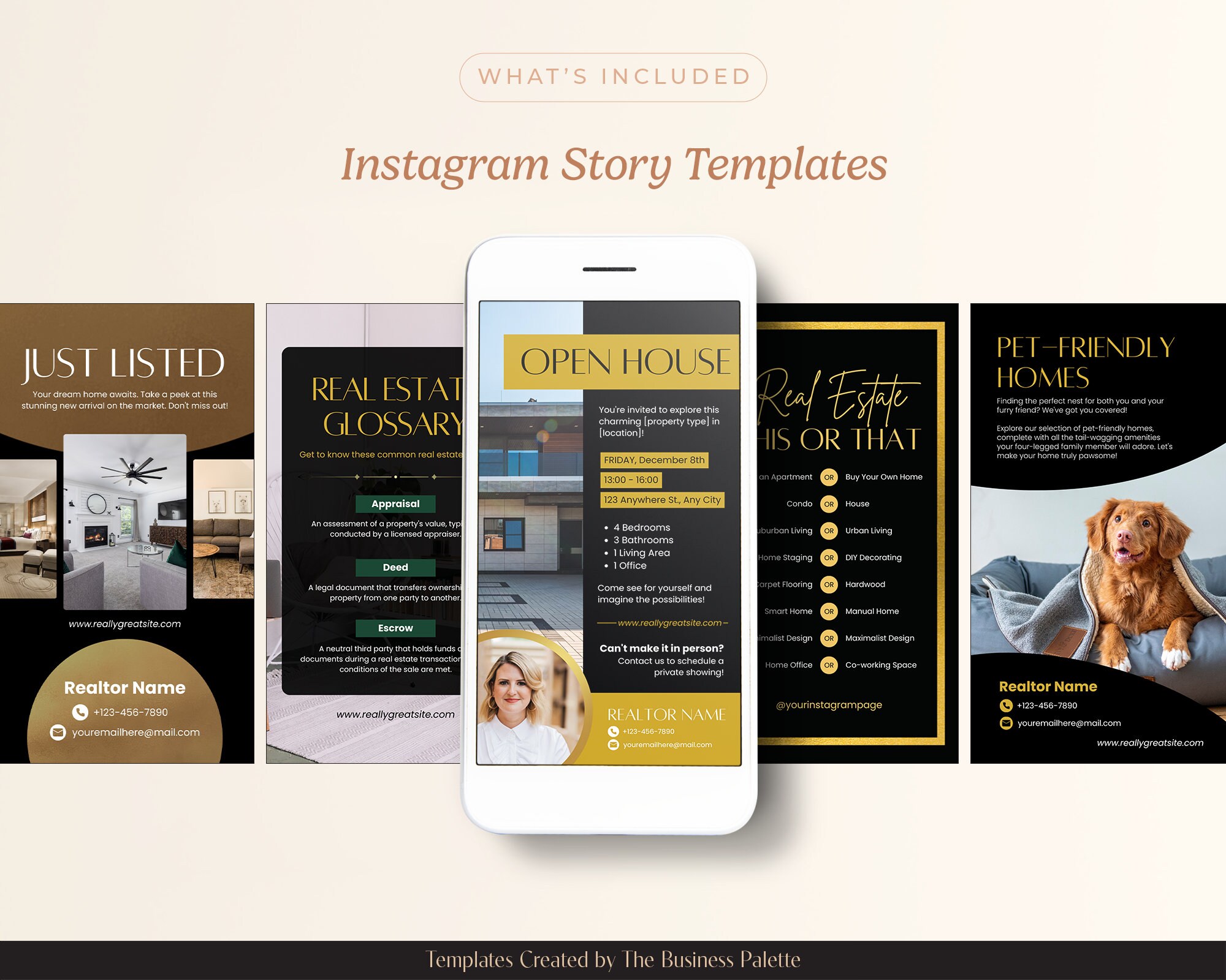 Luxury Real Estate Instagram Stories | Customizable in Canva | 50 ...