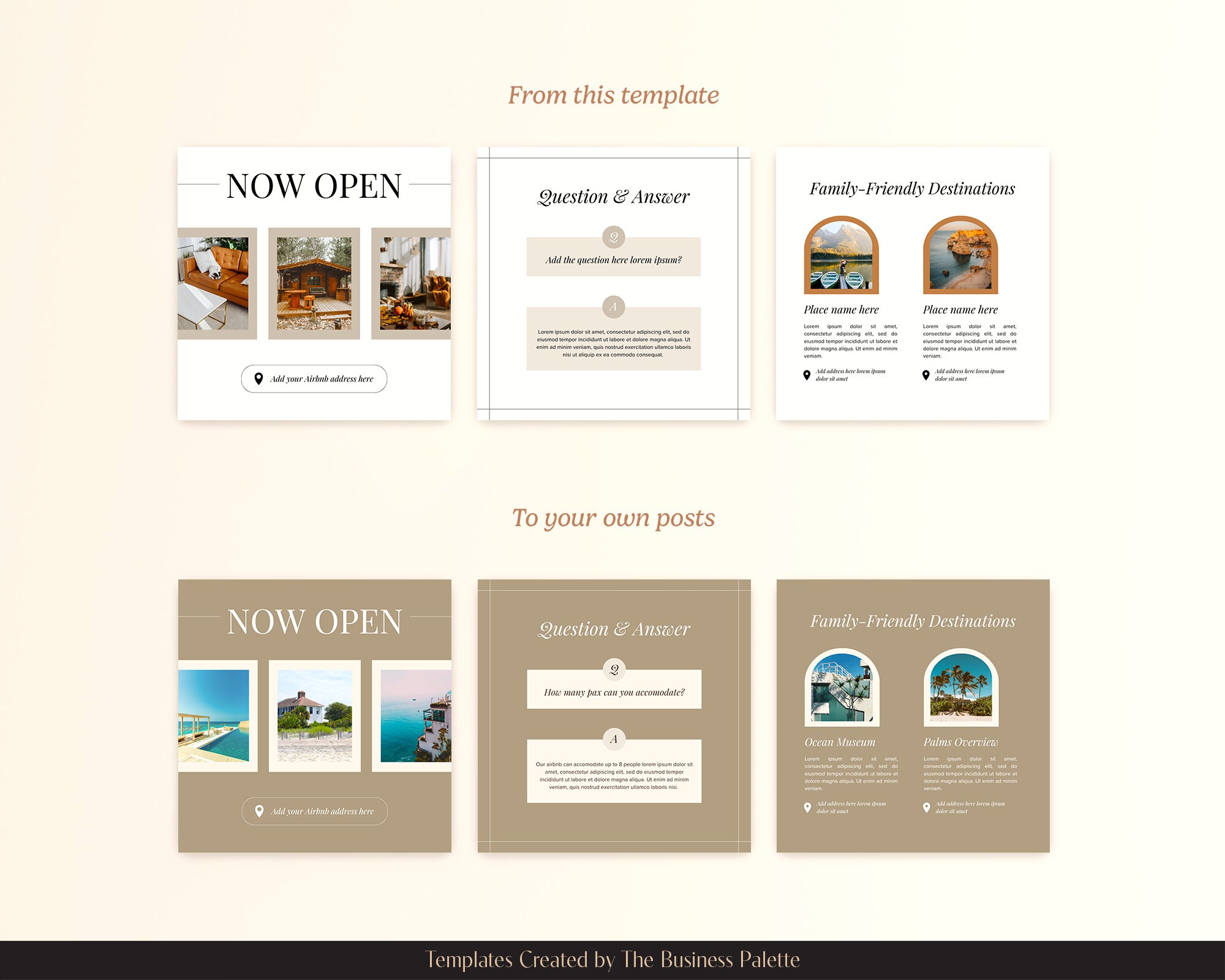 Airbnb Instagram Posts Customizable in Canva 100 Templates 1080 X 1080 ...