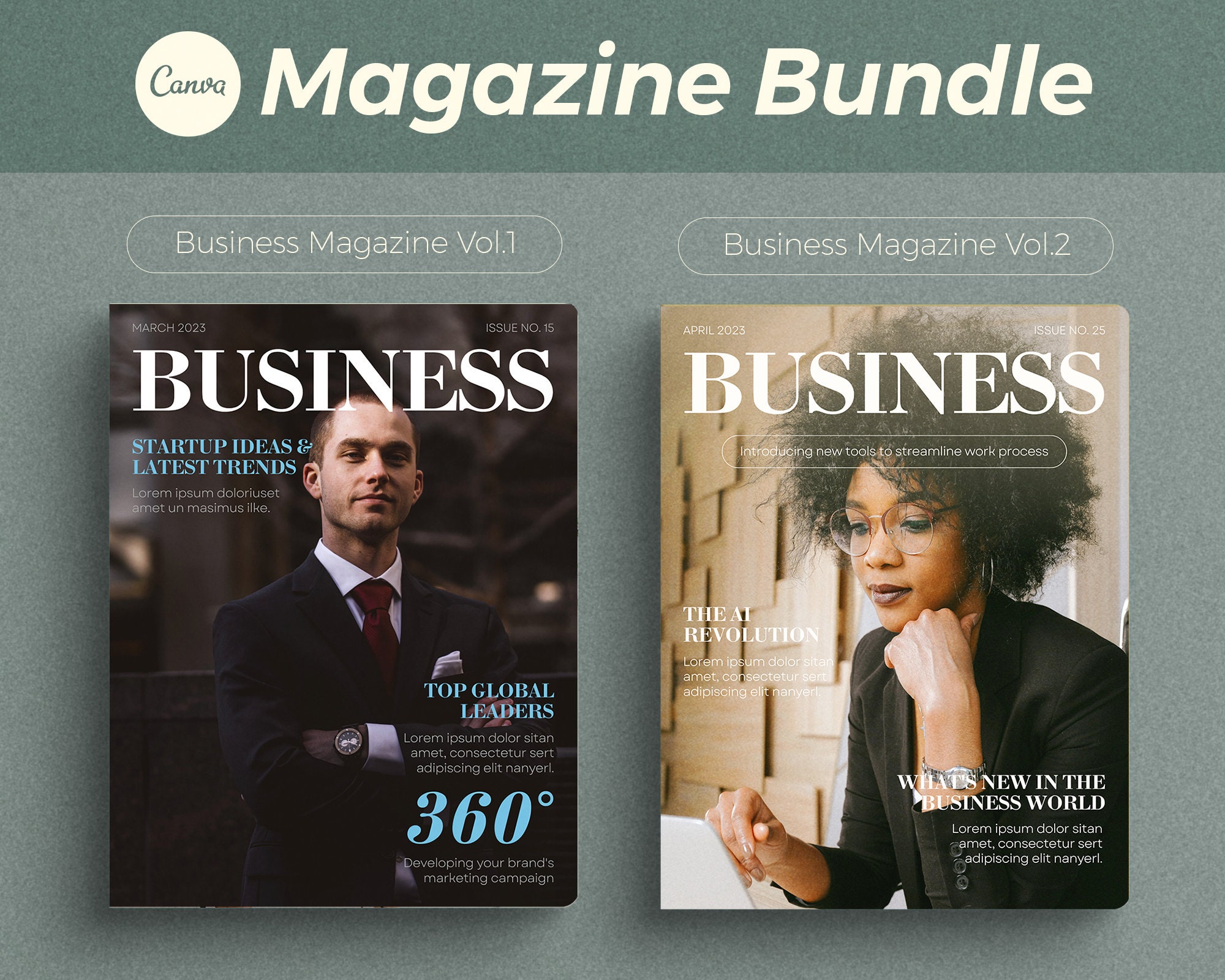Bundle of Business Magazines Volume 1 and 2 Customizable in - Etsy