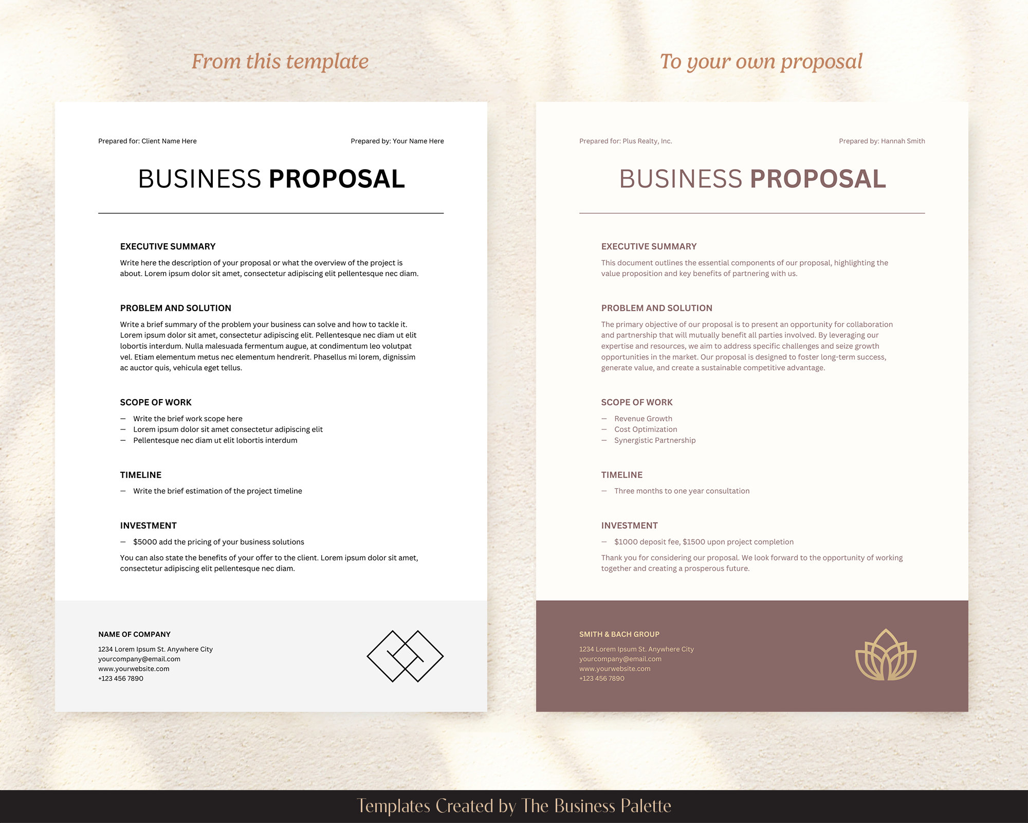 Business Proposal | Customizable in Canva | Letter & A4 Sizes ...