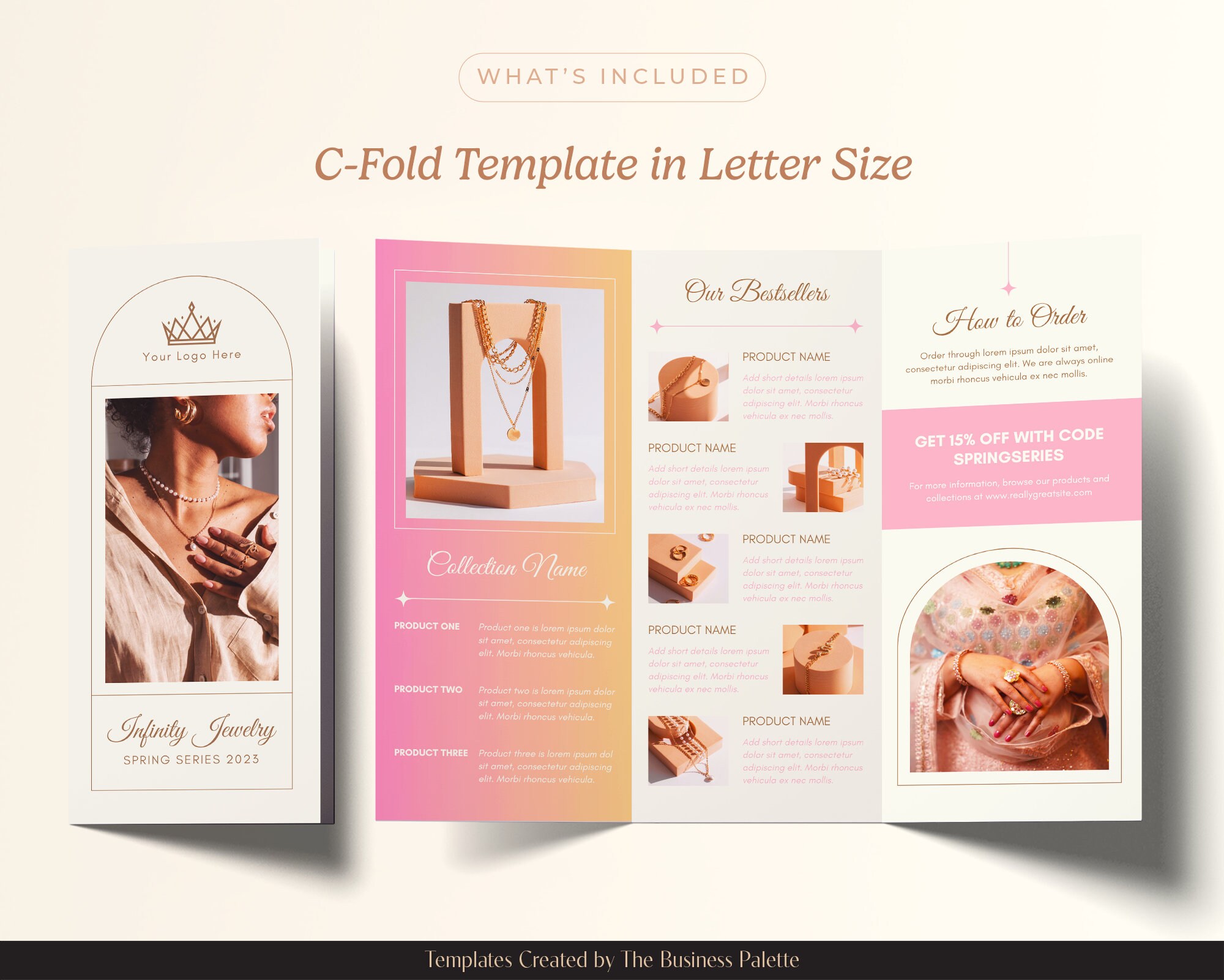 Trifold Brochure for Luxury Shops and Boutiques | Customizable in Canva ...