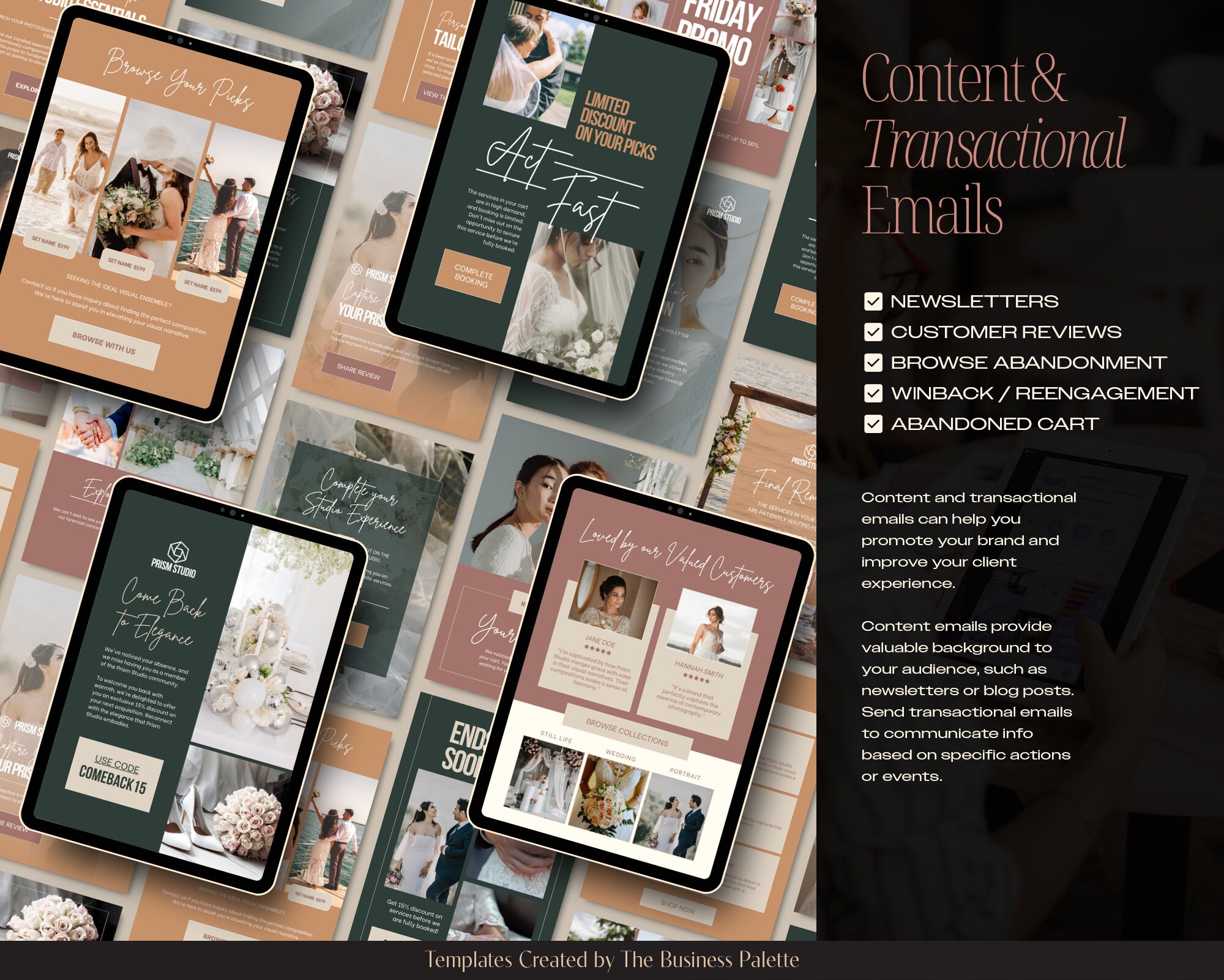 Photography Emails Set | 50 Canva Templates | Email Flow Creator ...