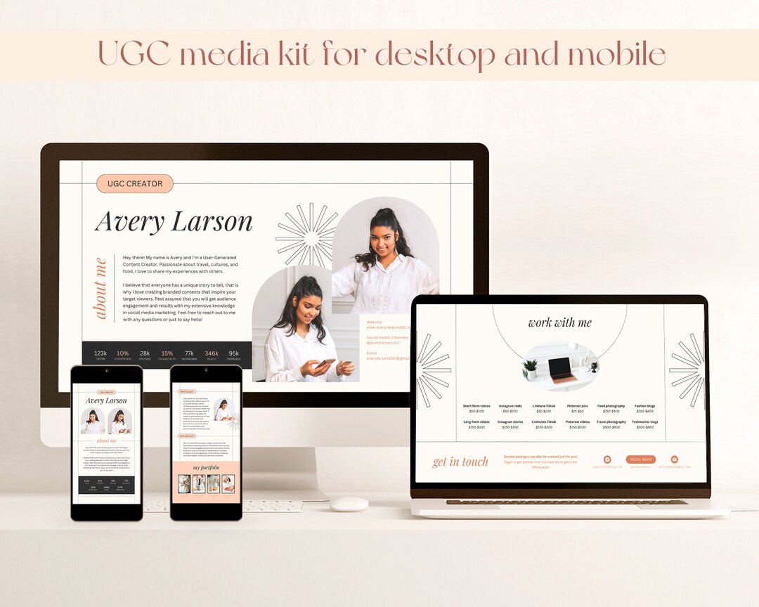 UGC Creator Media Kit and Rates for Desktop and Mobile | User-generated ...