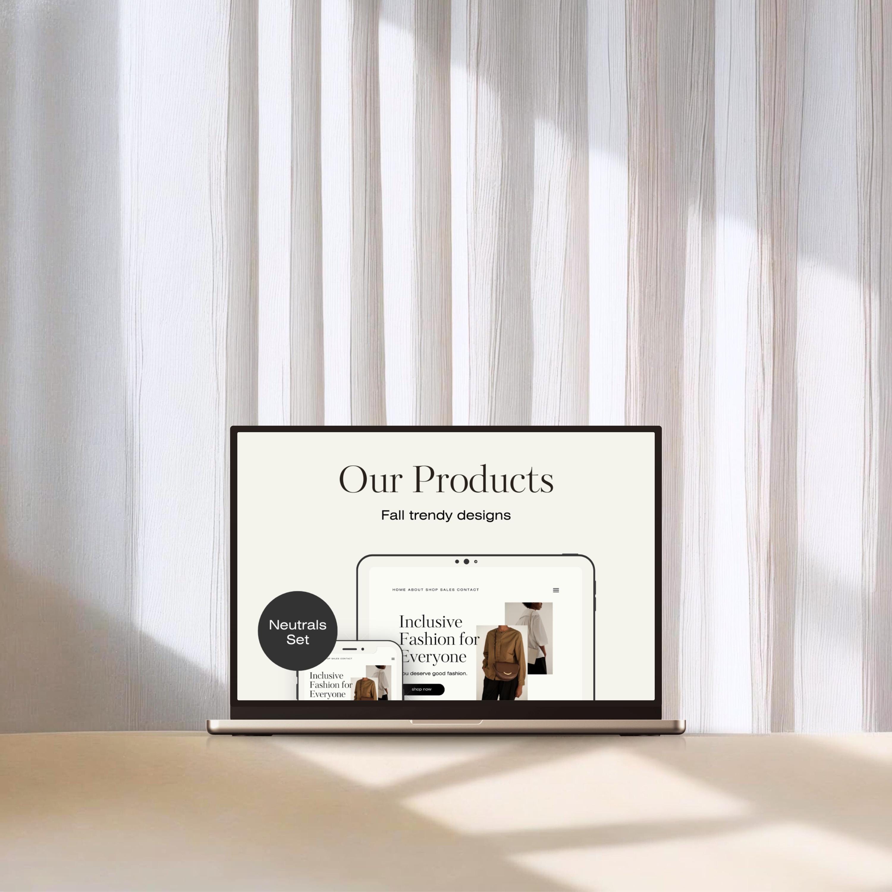 Canva MacBook Mockup Template | Laptop Device | Minimalist Elegant ...