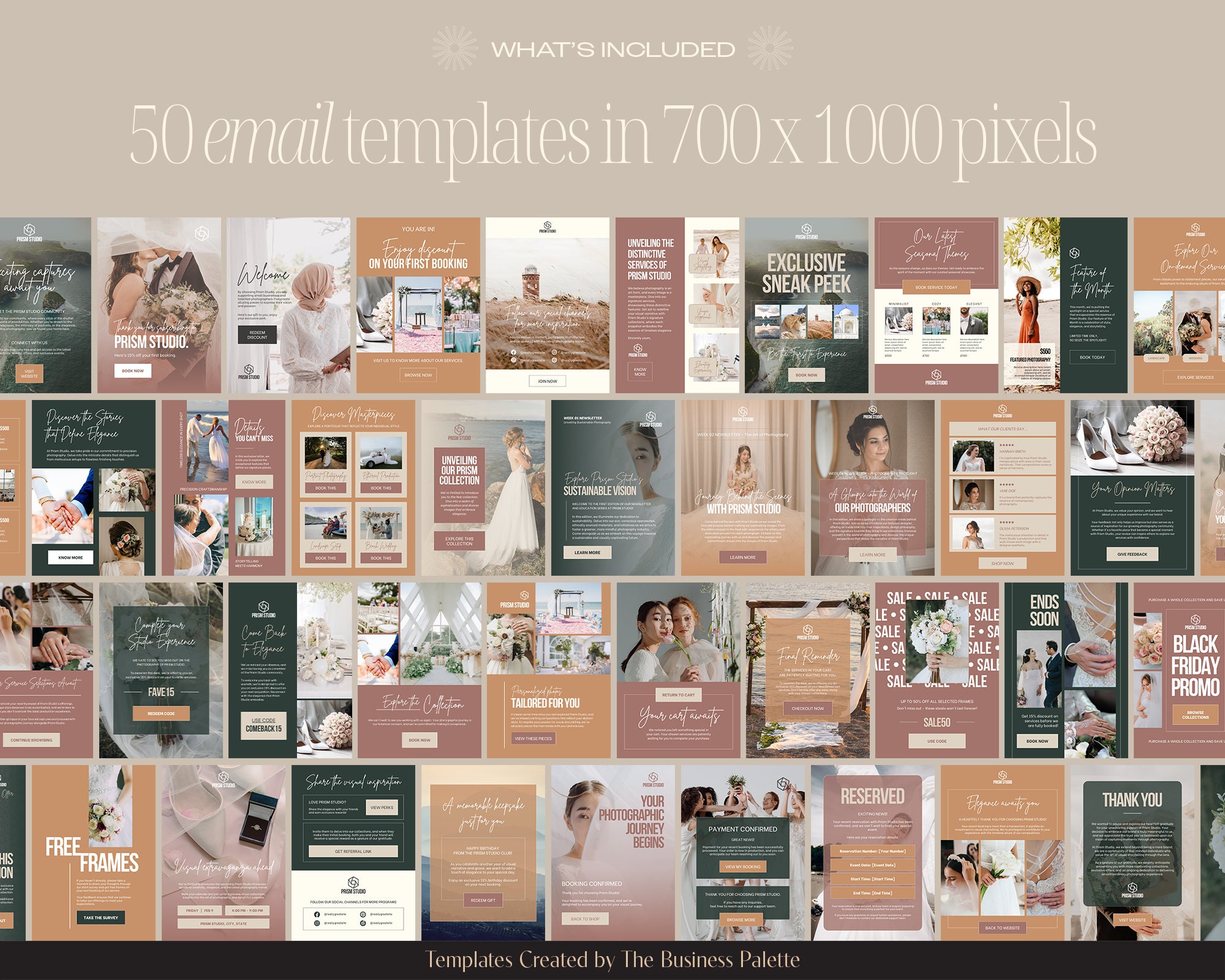 Photography Emails Set | 50 Canva Templates | Email Flow Creator ...