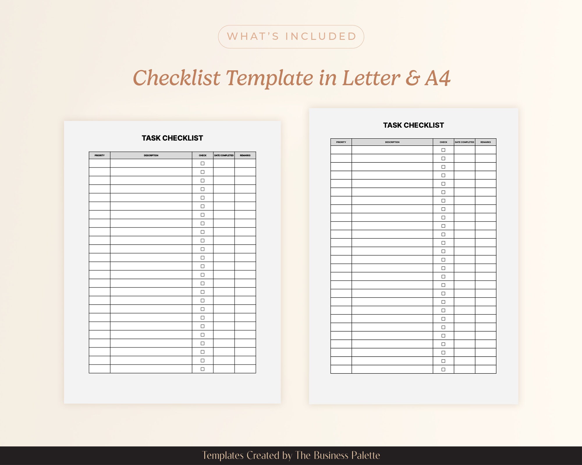 Task Checklist Template | Fillable in Adobe Acrobat | Fully ...