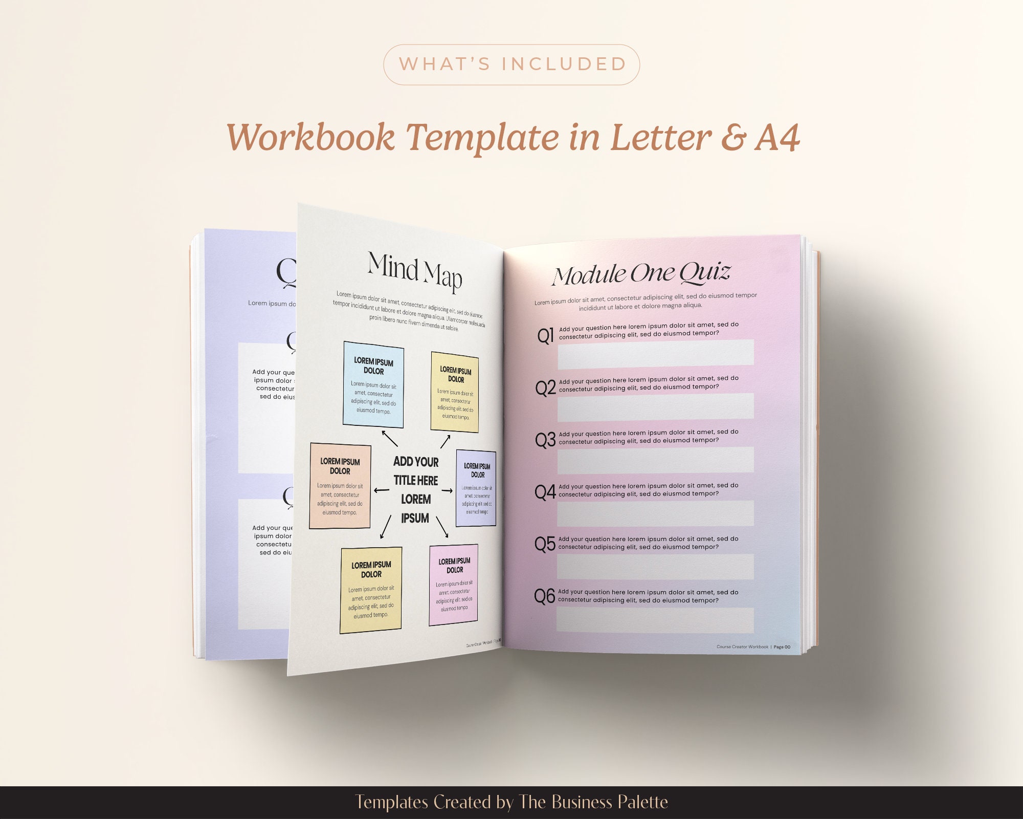 IRIS Course Creator Workbook | Customizable in Canva | 100 Pages Template | Letter & A4 | Pastel ...