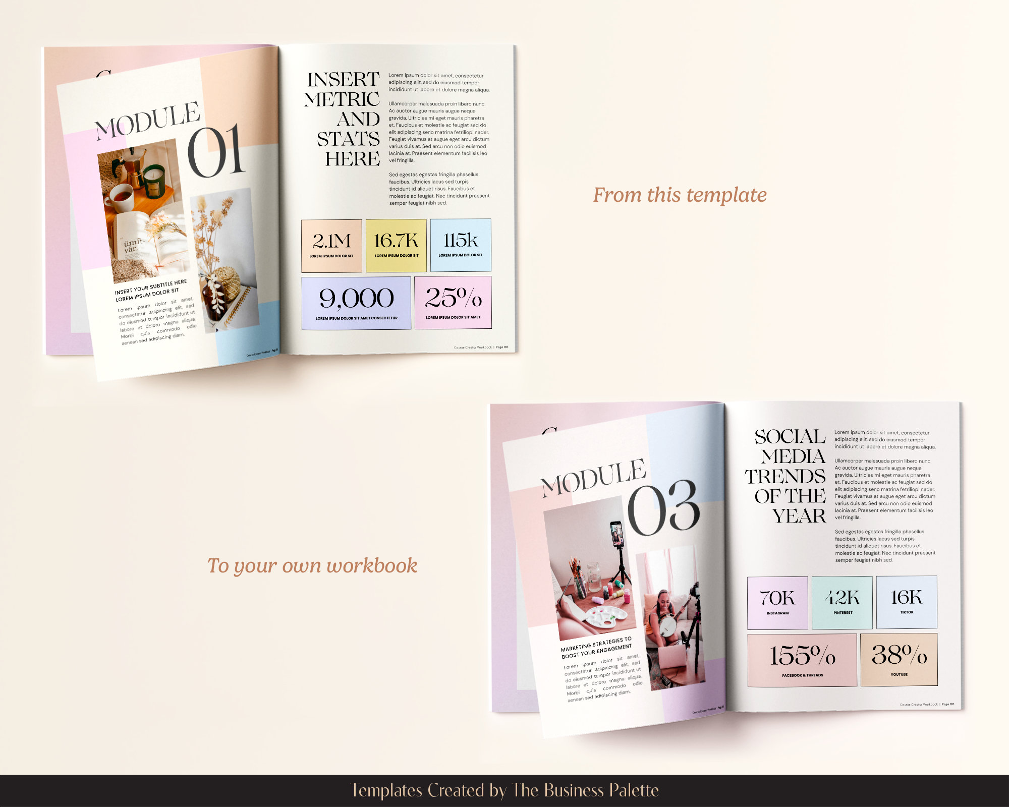 IRIS Course Creator Workbook Customizable in Canva 100 Pages Template ...