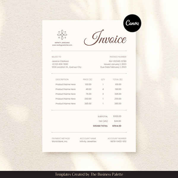 Invoice Receipt Spa - Etsy