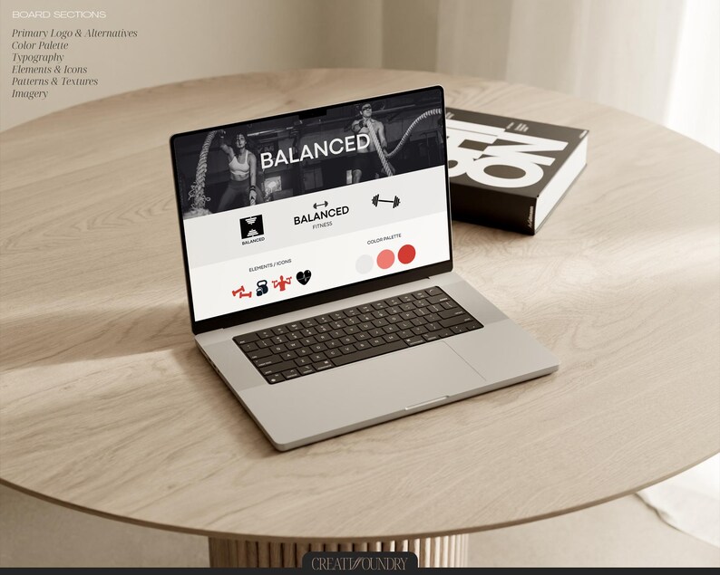 Fitness Gyms Brand Board | Canva Template | Premade Branding Kit ...