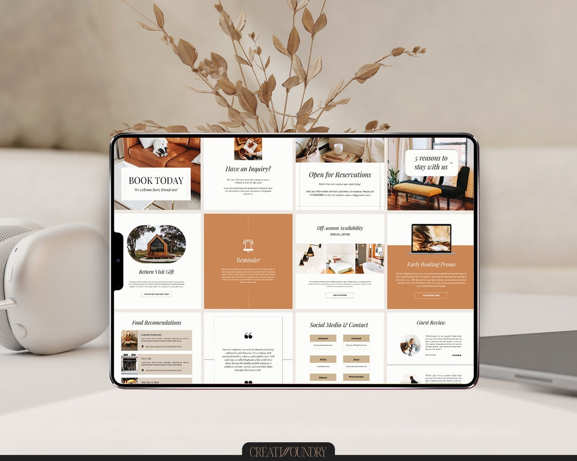 Airbnb Instagram Posts | Customizable in Canva | 100 Templates | 1080 X ...