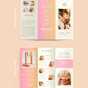 Trifold Brochure for Luxury Shops and Boutiques Customizable - Etsy