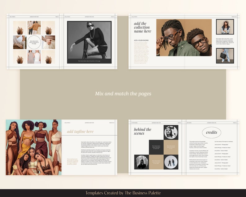 Fashion Lookbook Catalogue Square Multipurpose Magazine Customizable in ...