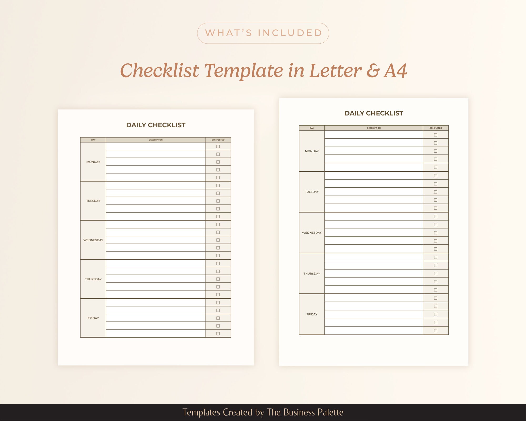 Daily Checklist Template | Fillable in Adobe Acrobat | Fully ...