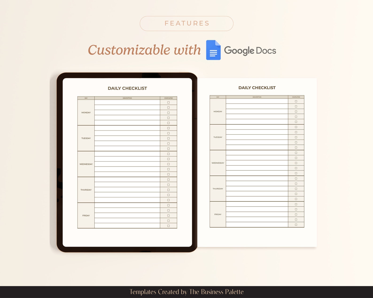 Daily Checklist Template | Fillable in Adobe Acrobat | Fully ...