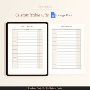 Daily Checklist Template | Fillable in Adobe Acrobat | Fully ...