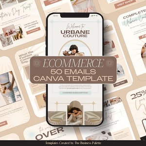 Fashion Ecommerce Email Set | 50 Canva Templates | Email Flow Creator ...