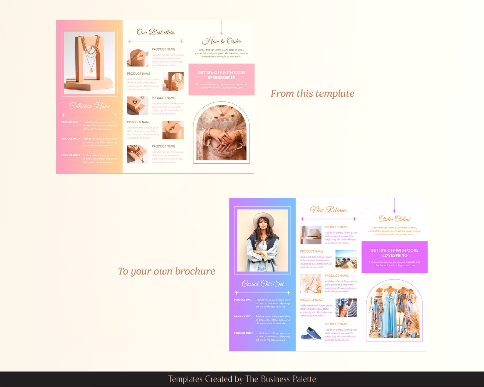 Trifold Brochure for Luxury Shops and Boutiques | Customizable in Canva ...