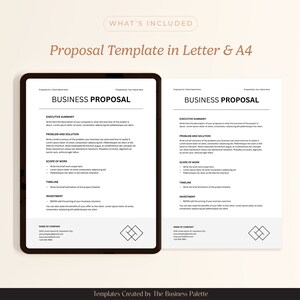 Business Proposal | Customizable in Canva | Letter & A4 Sizes ...