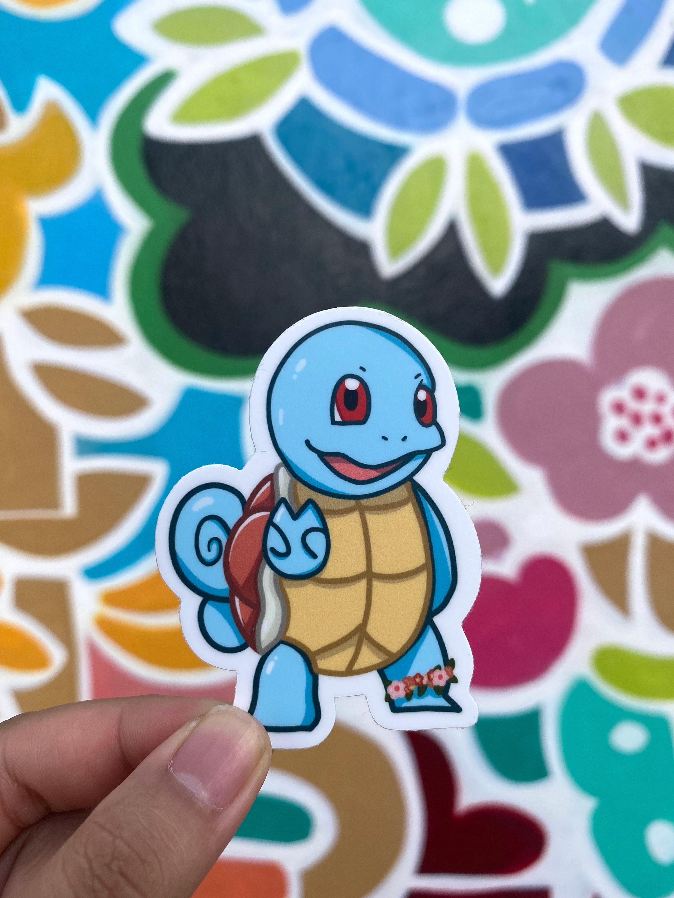 Squirtle Die Cut Sticker From Pokémon Flowers, Anime, Squirtle Squad ...