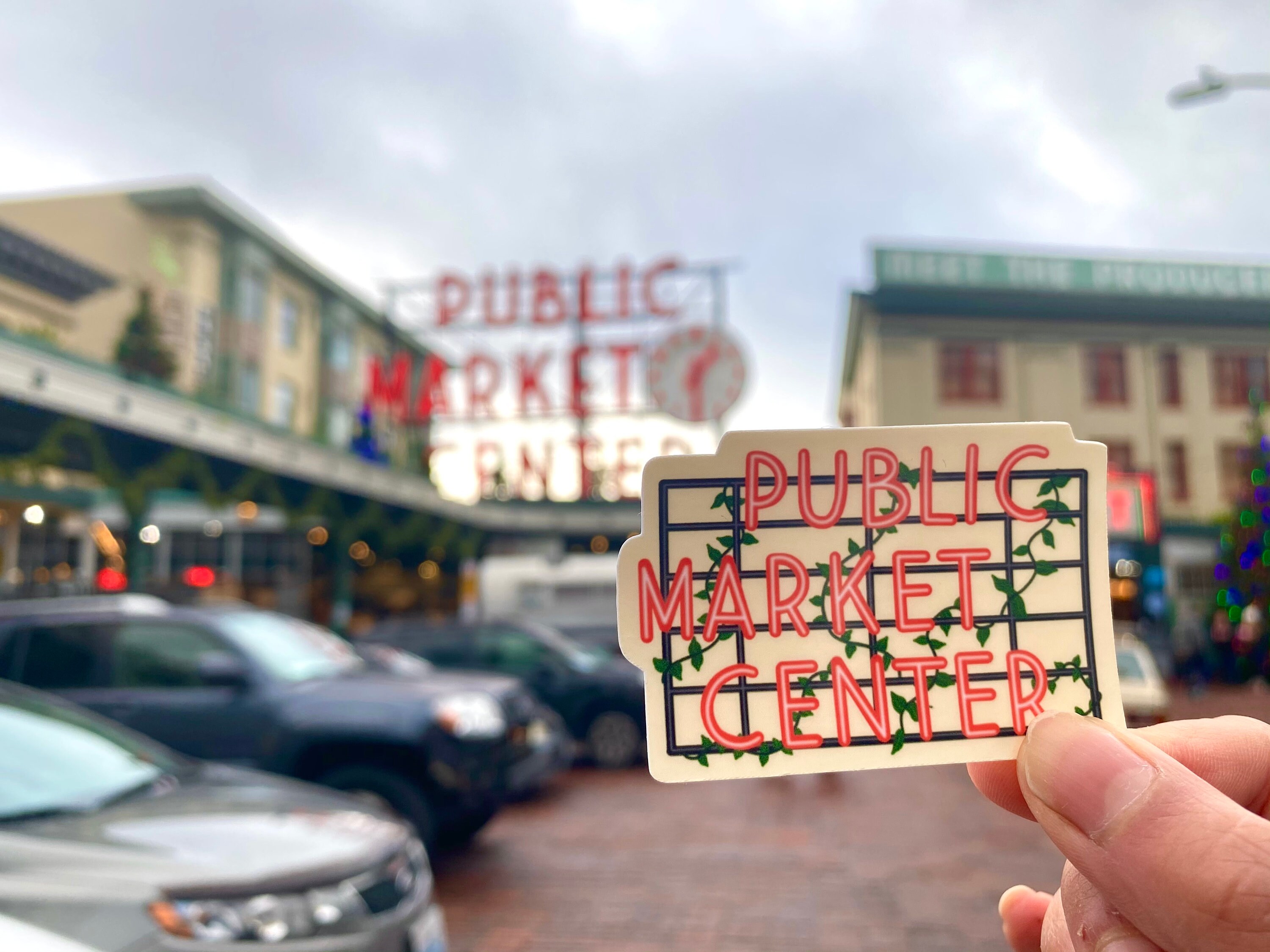 Pike Place Market Sticker | Seattle, Washington | Made by Veestudioco ...