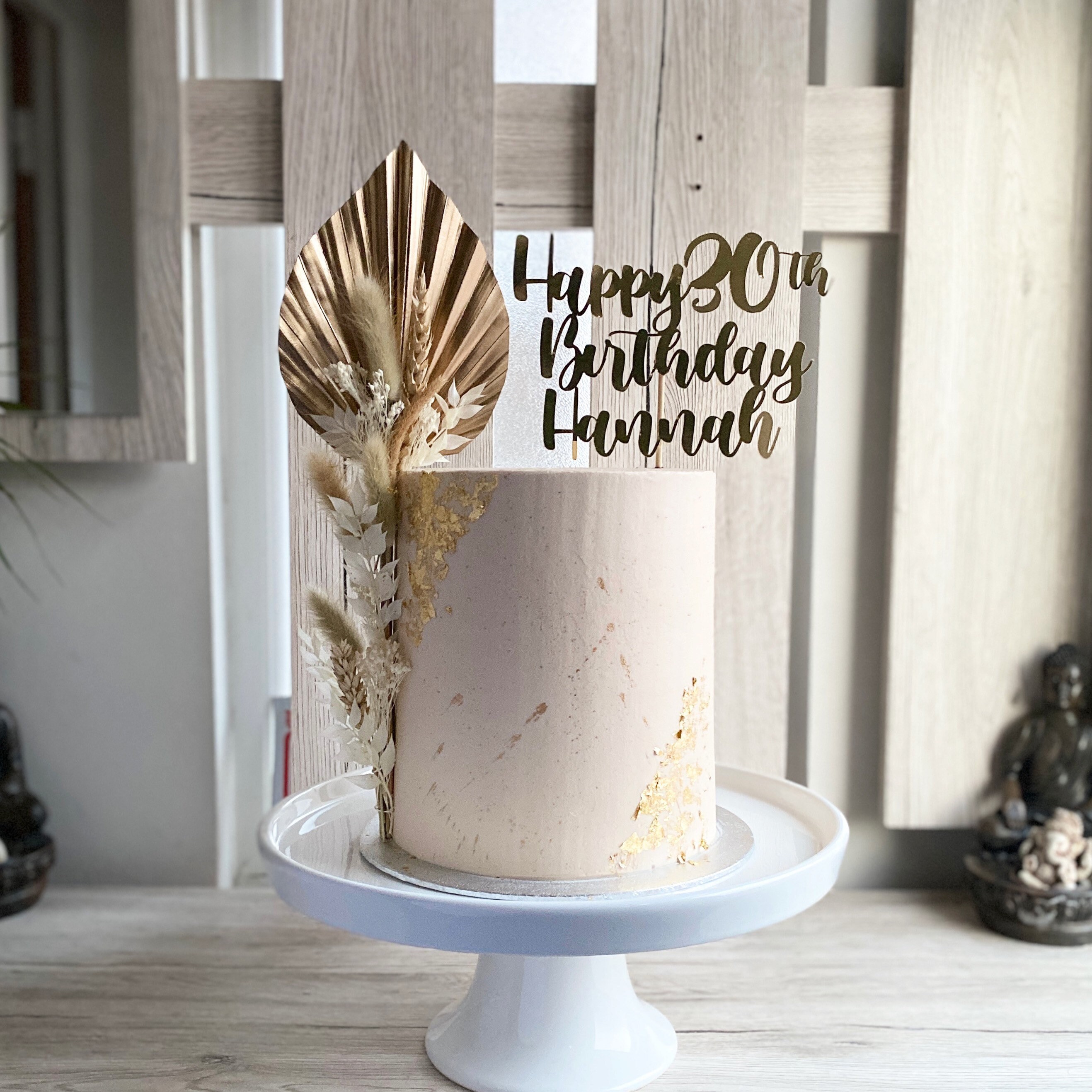 Cake Topper Personalised Custom Any Message Mirror Card - Etsy