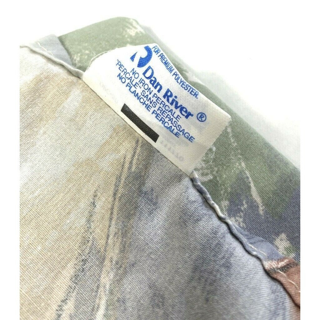 Vintage 70s Dan River Twin Flat Sheet: Abstract Cotton Blend Bedding - Etsy