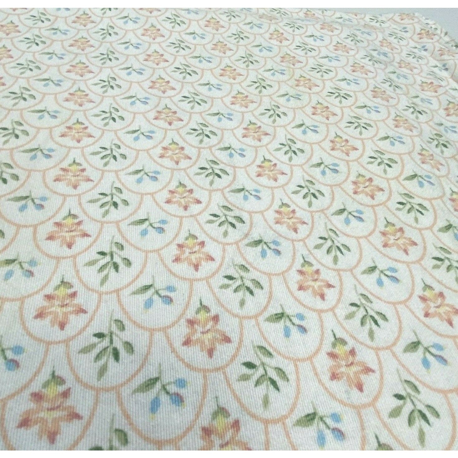 Vintage Floral Flannel Twin Sheet Set: 1990s Spiegel Portugal Cotton ...