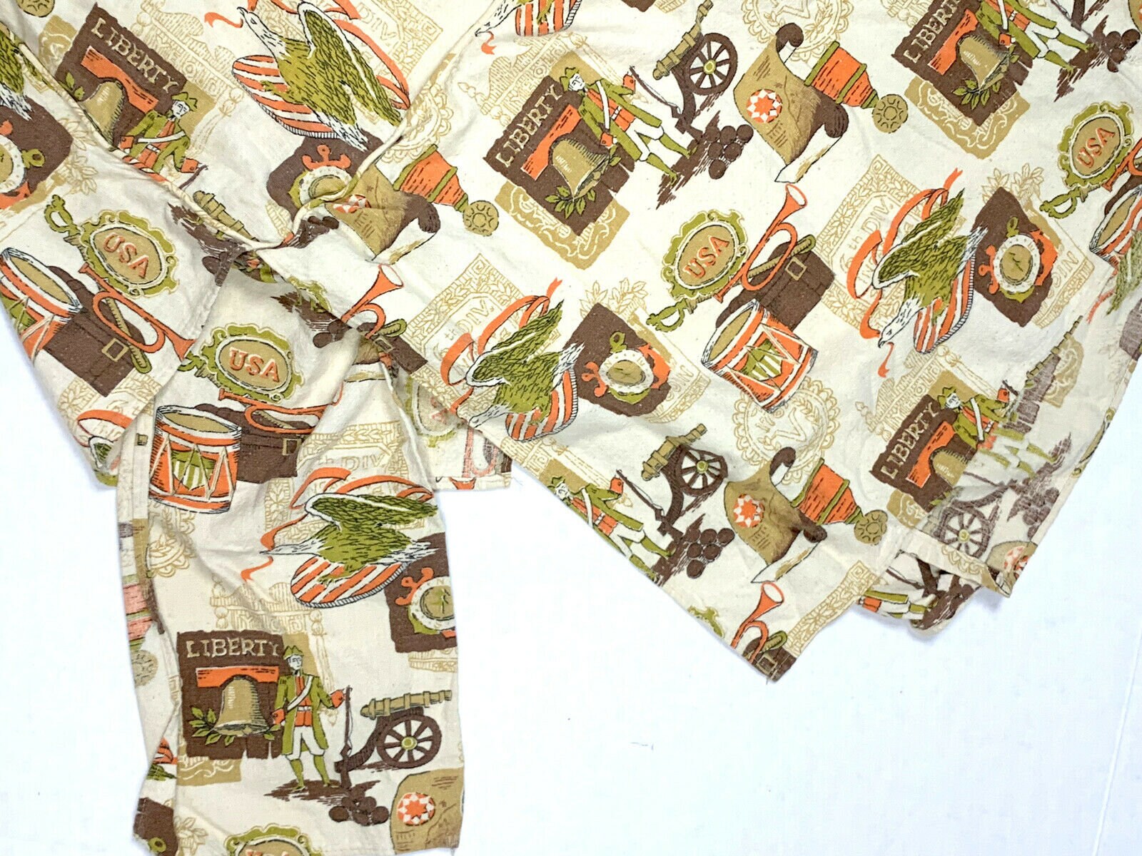 Set 2 Vintage 1970s Liberty United States Settlers Tablecloth Orange ...