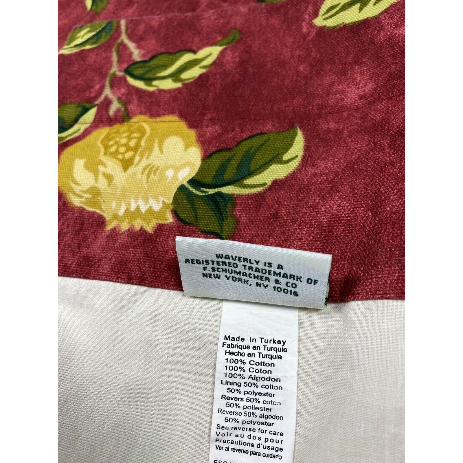 Waverly Chianti Red Valance: Grapes & Pears Fruit Print, Lined Window ...