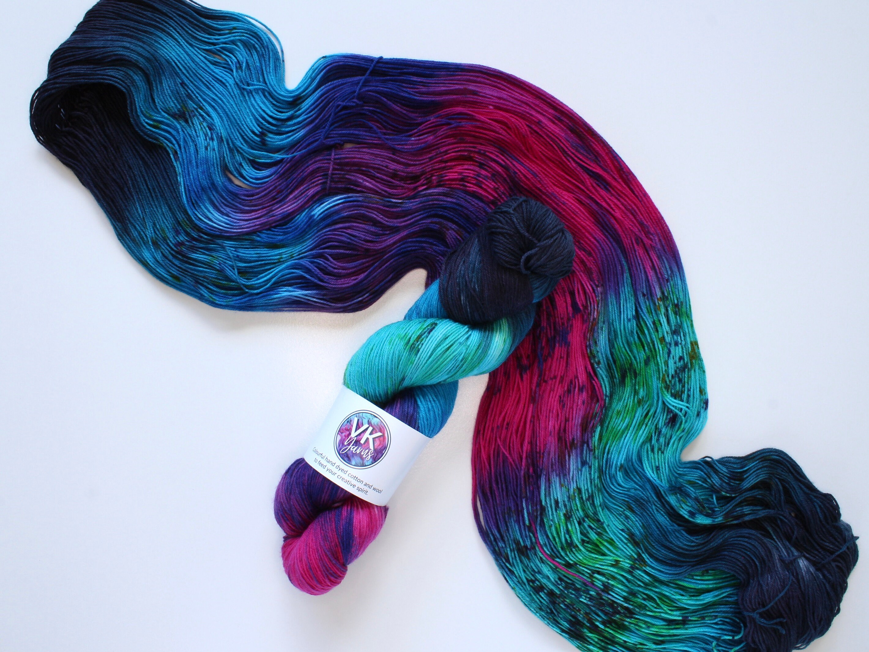 Hand Dyed Yarn - Galaxy - on Cotton or Wool Bases. - Etsy
