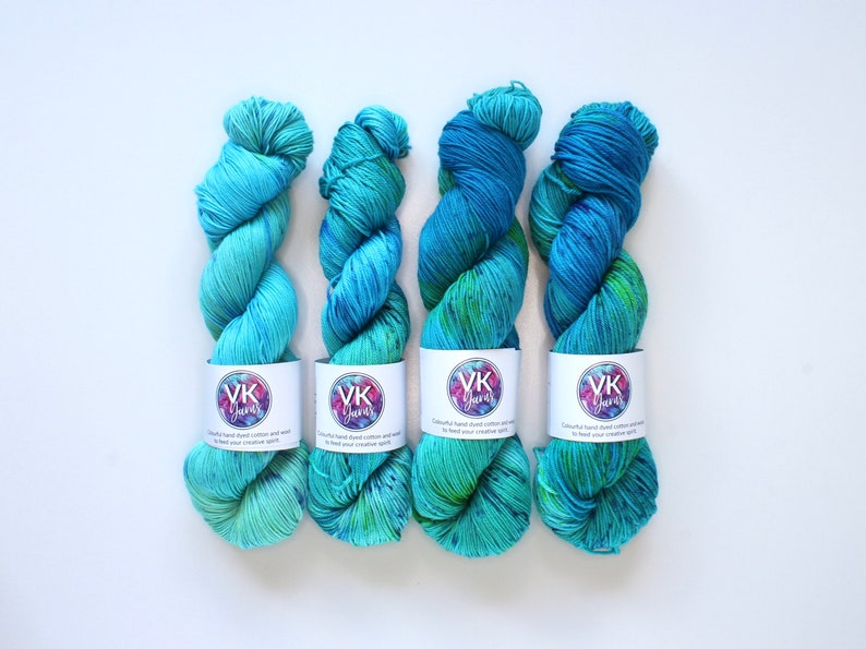 Hand Dyed Yarn - Mermaid - on Cotton or Wool Bases. - Etsy Australia