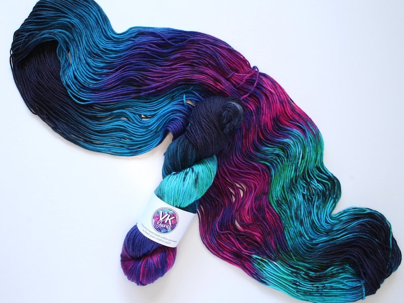 Hand Dyed Yarn - Galaxy - on Cotton or Wool Bases. - Etsy