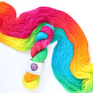 Hand Dyed Yarn - Summer Rainbow - on Cotton or Wool Bases. - Etsy Australia