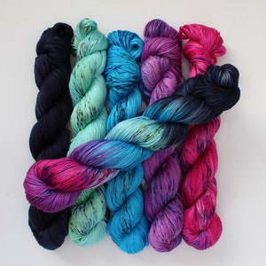 Hand Dyed Yarn - Galaxy - on Cotton or Wool Bases. - Etsy