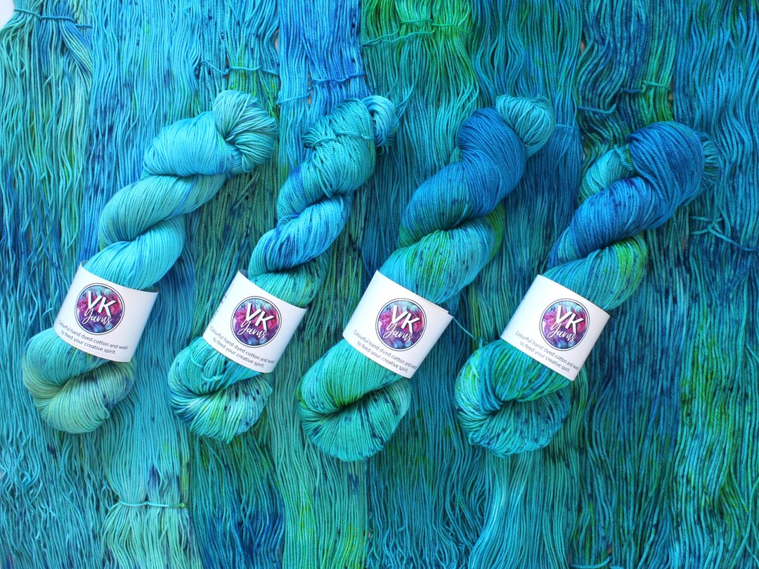 Hand Dyed Yarn - Mermaid - on Cotton or Wool Bases. - Etsy Australia