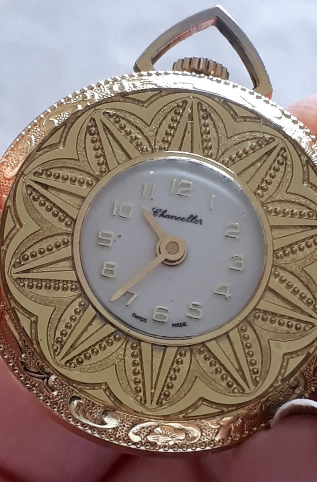 VINTAGE CHANCELLOR Hand Wind Pendant Watch Beautiful Ornate - Etsy
