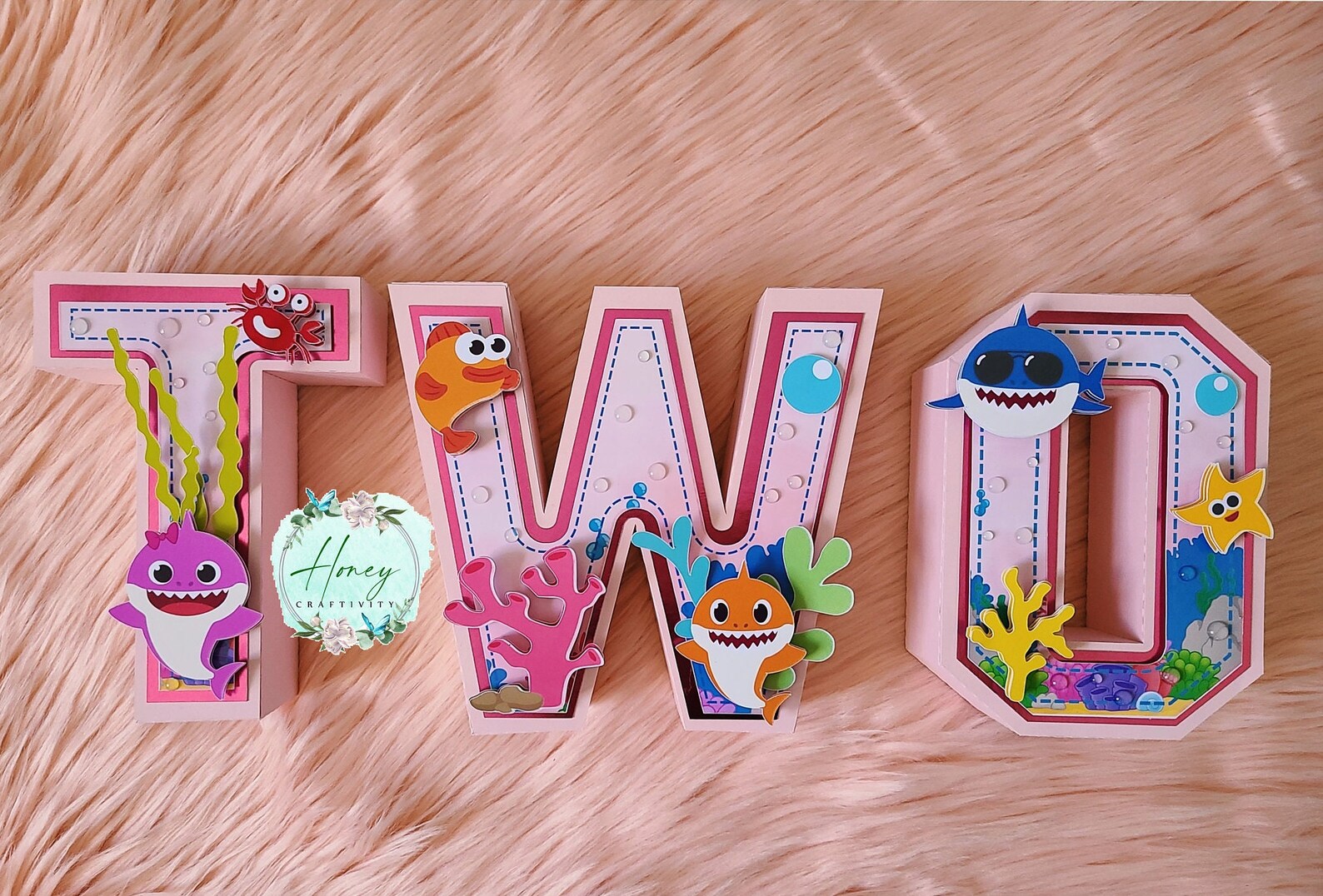 Baby Shark Letters Baby Shark Birthdaybaby Shark - Etsy