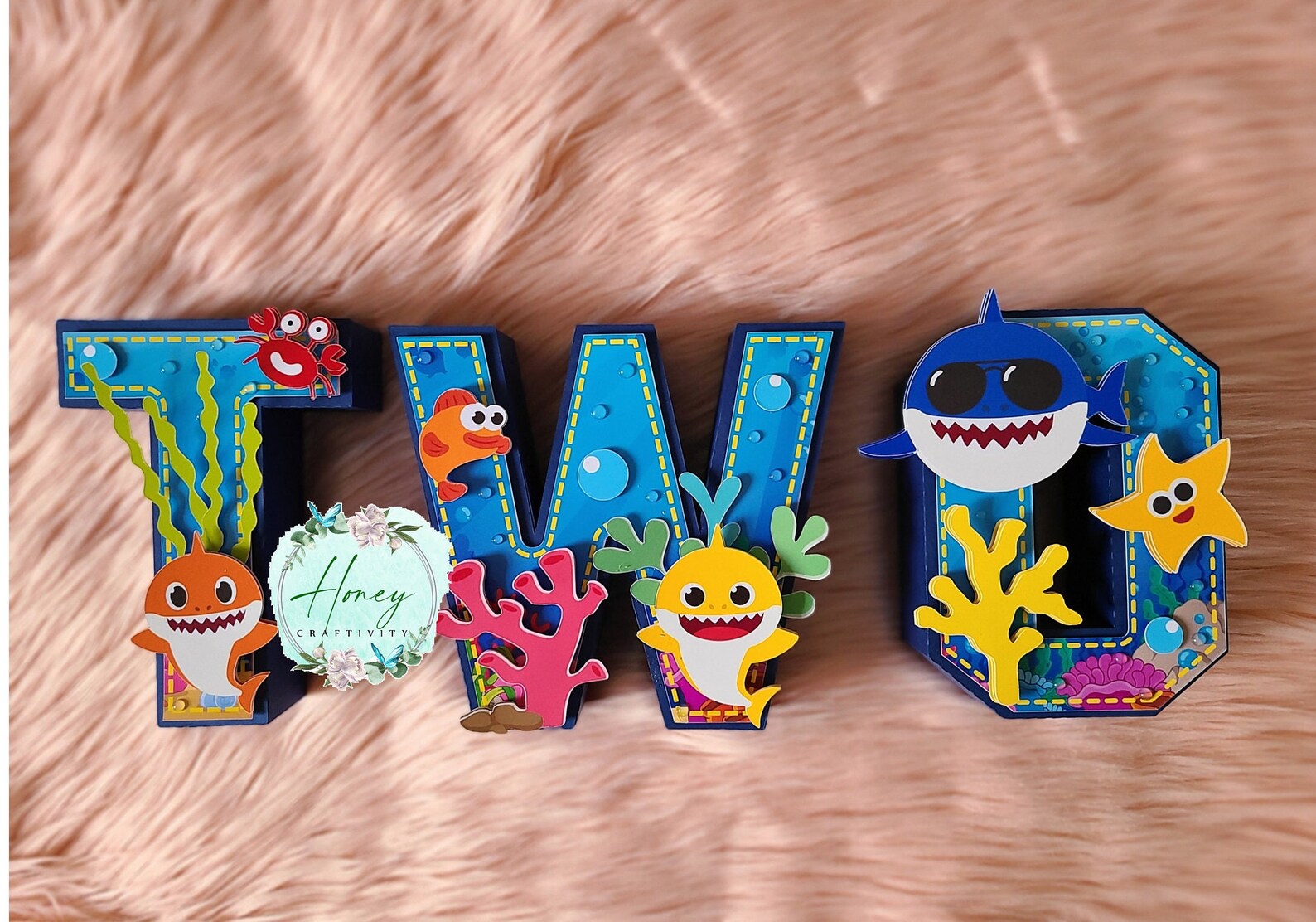 Baby Shark Letters Baby Shark Birthdaybaby Shark - Etsy
