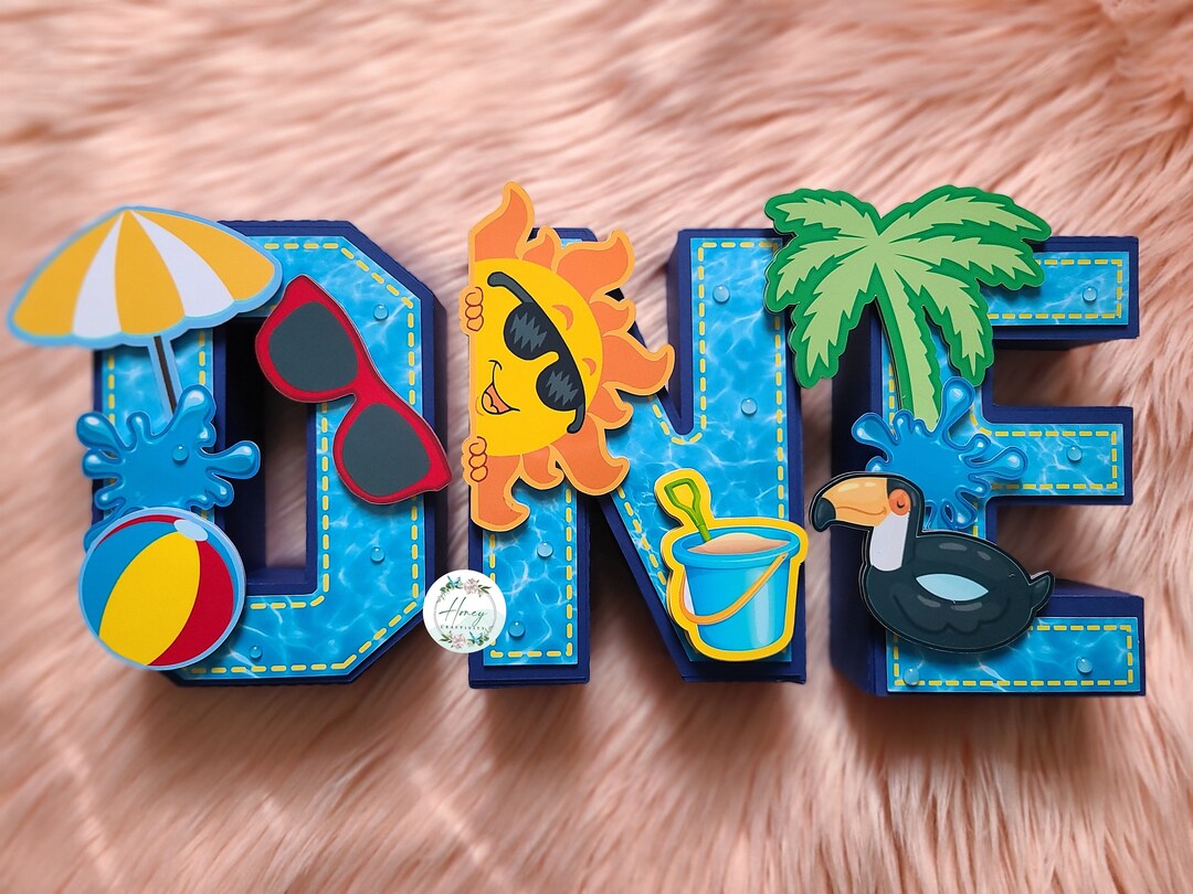 Summer 3D Letters, Pool Party Decoration, Summer Party Decoration, Pool ...