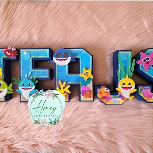 Baby Shark Letters, Baby Shark Birthday,baby Shark Decorations, Baby ...