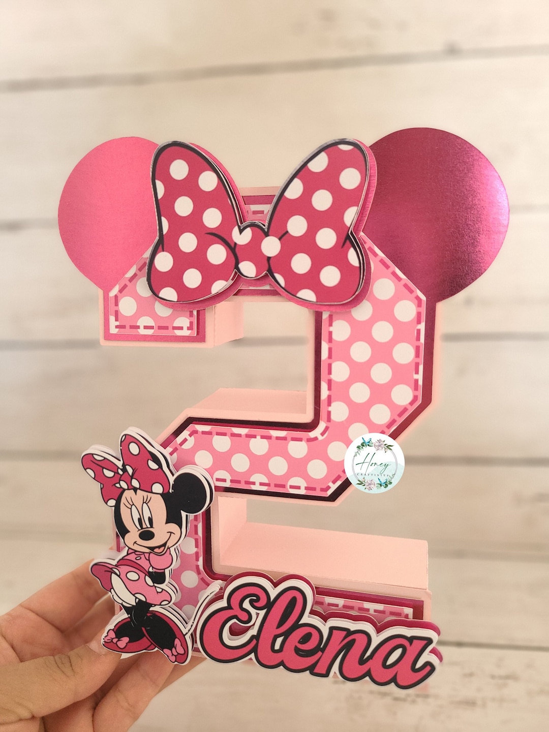 Letras de Minnie Mouse, Letras 3D de Minnie Mouse, Decoración de Minnie ...