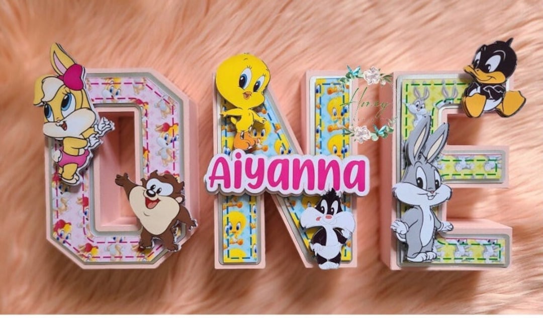 Looney Tunes Birthday Decoration: Handmade Letter, Tweety Bird, Bug ...