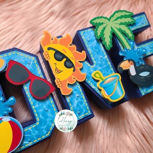Summer 3D Letters, Pool Party Decoration, Summer Party Decoration, Pool ...
