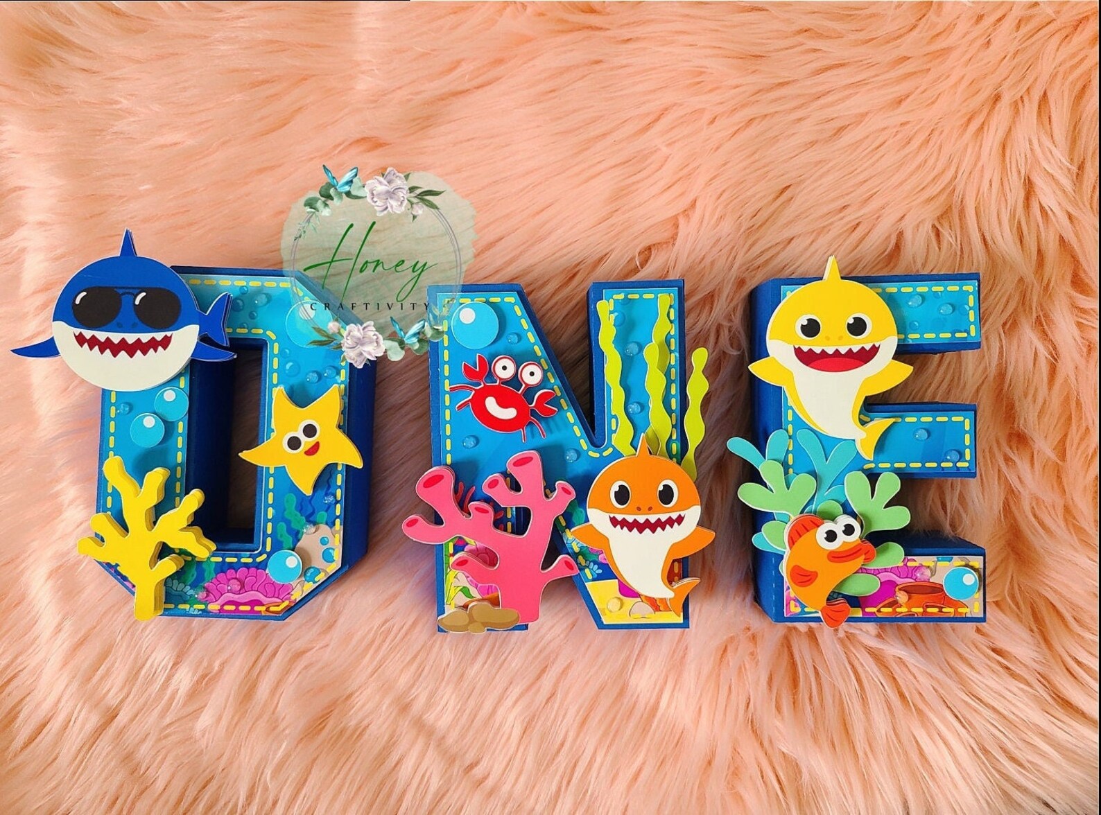 Baby Shark Letters Baby Shark Birthdaybaby Shark - Etsy