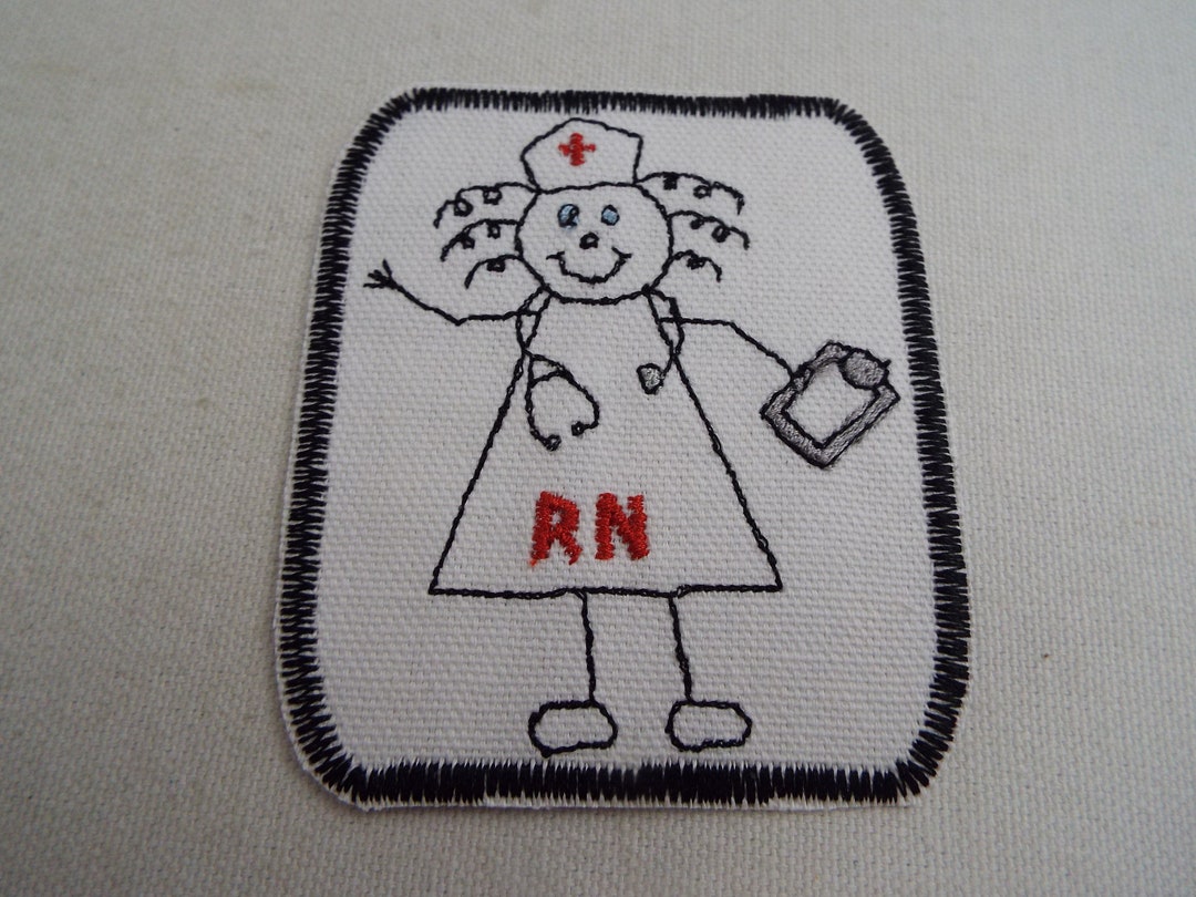 RN Nurse Embroidery Iron-on Patch - Etsy