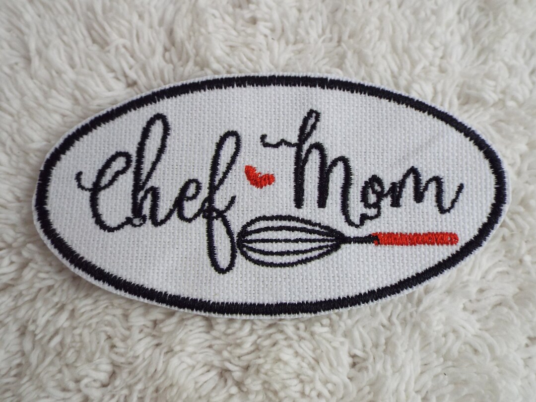 Chef Mom Embroidery Iron-on Patch - Etsy